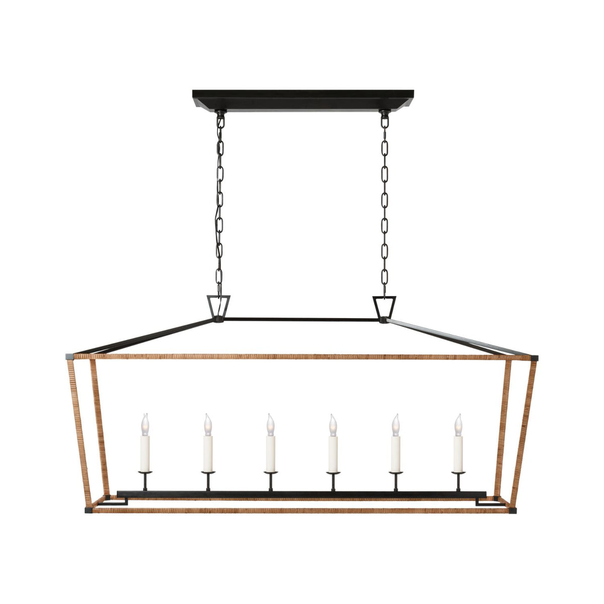 Darlana Large Rattan Wrapped Linear Lantern – scherba & co.