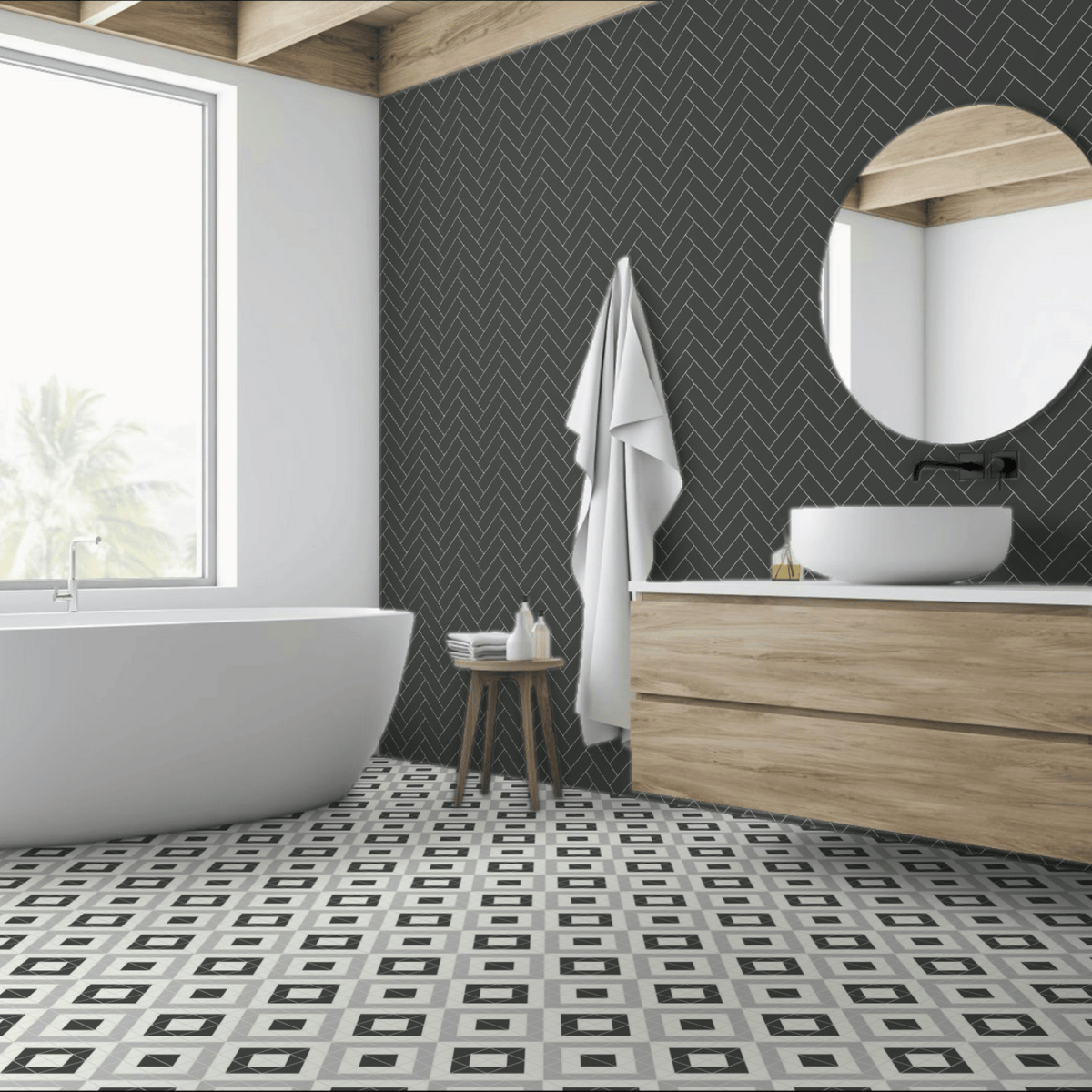 Soho Cubic Pattern Mosaic Tile – scherba & co.