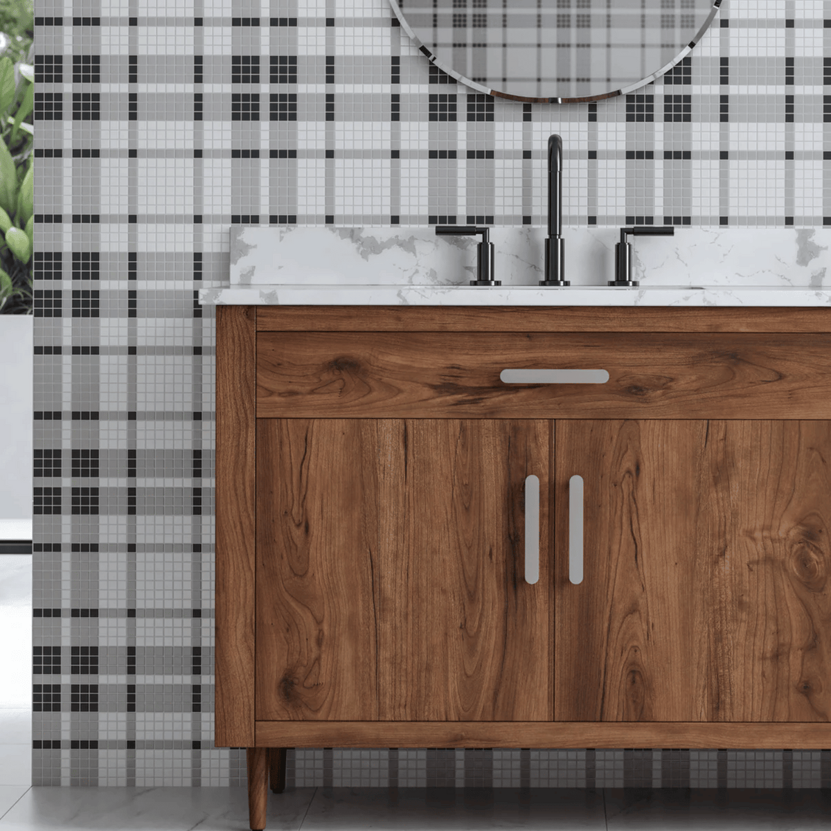 Soho Plaid Pattern Mosaic Tile – scherba & co.